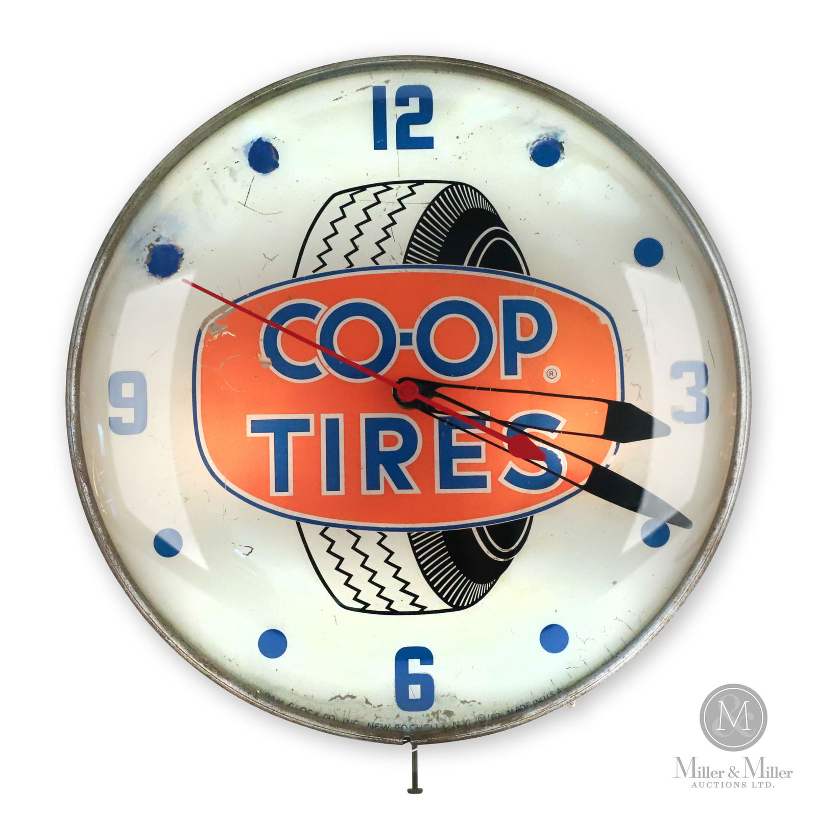 Co Op Tires Lighted Clock