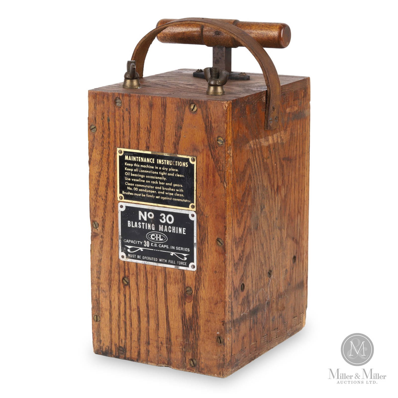 Cil No. 30 Oak Dynamite Blasting Machine Auction