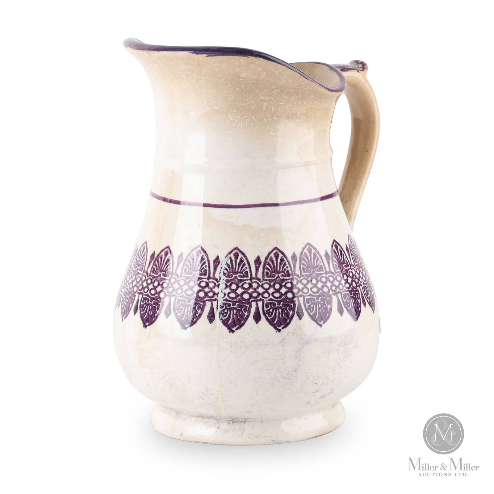 Portneuf Pitcher Shield And Spear Motif Auction