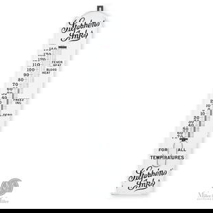 Stafford's Ink Porcelain Thermometer Auction