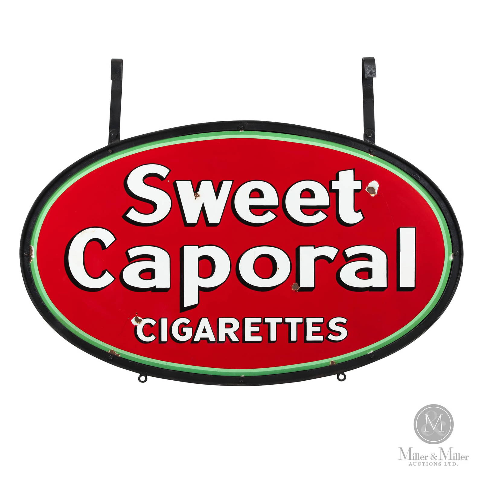 Sweet Caporal Cigarettes Oval Sign Auction