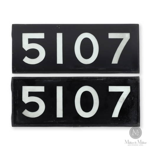 Reproduction Cnr 5107 Locomotive Number Panels