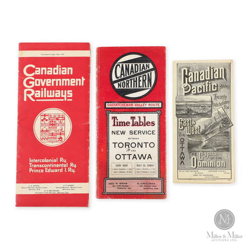 Cgr, Cpr & Canadian Northern Railway Timetables