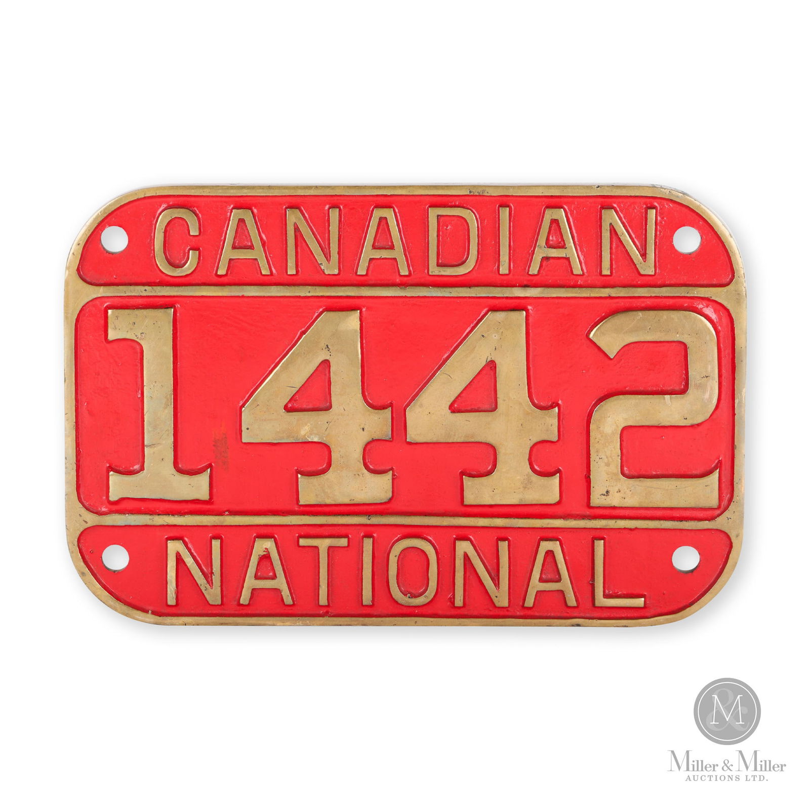 Canadian National Locomotive Number Plate 1442 Auction