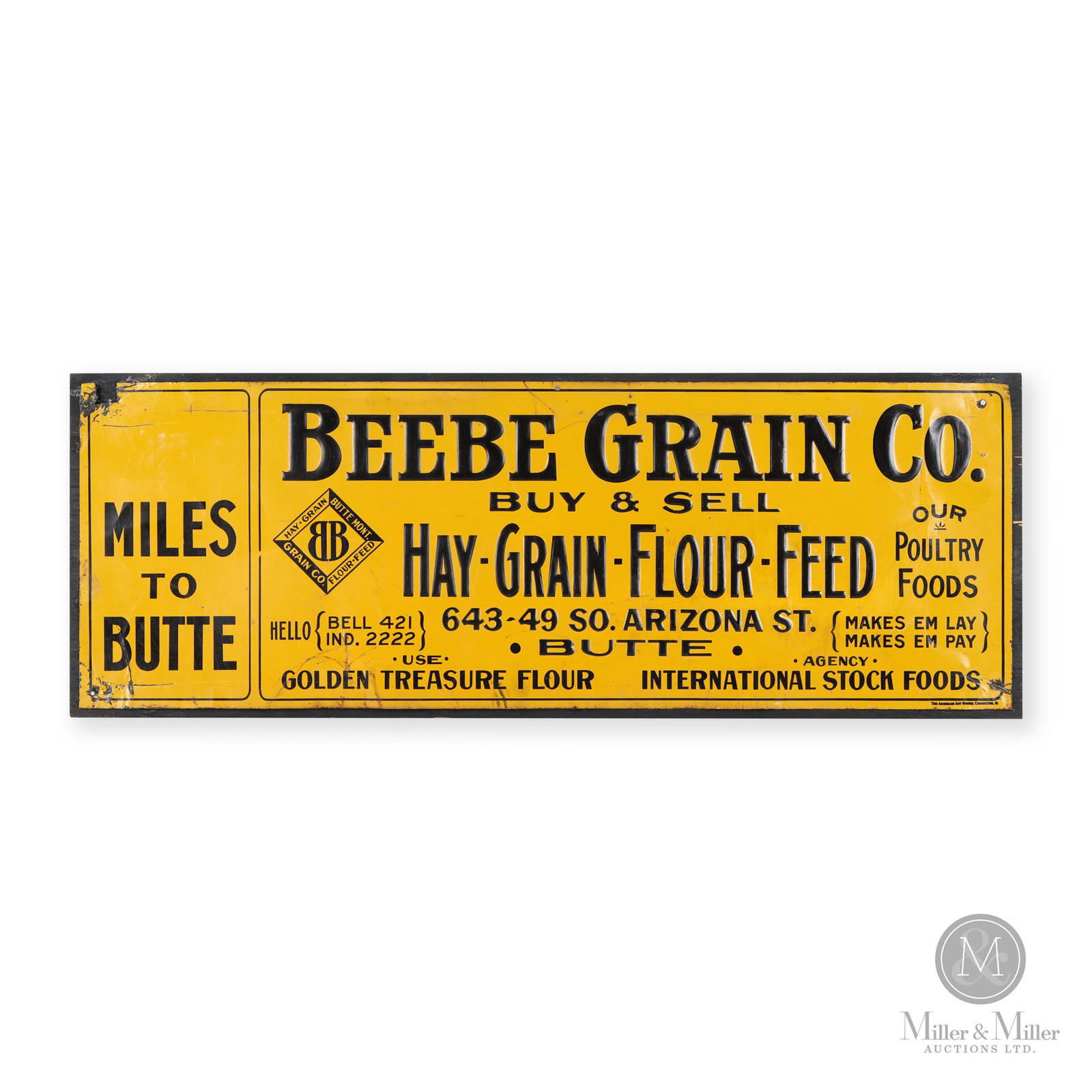 Beebe Grain Company Sign Auction