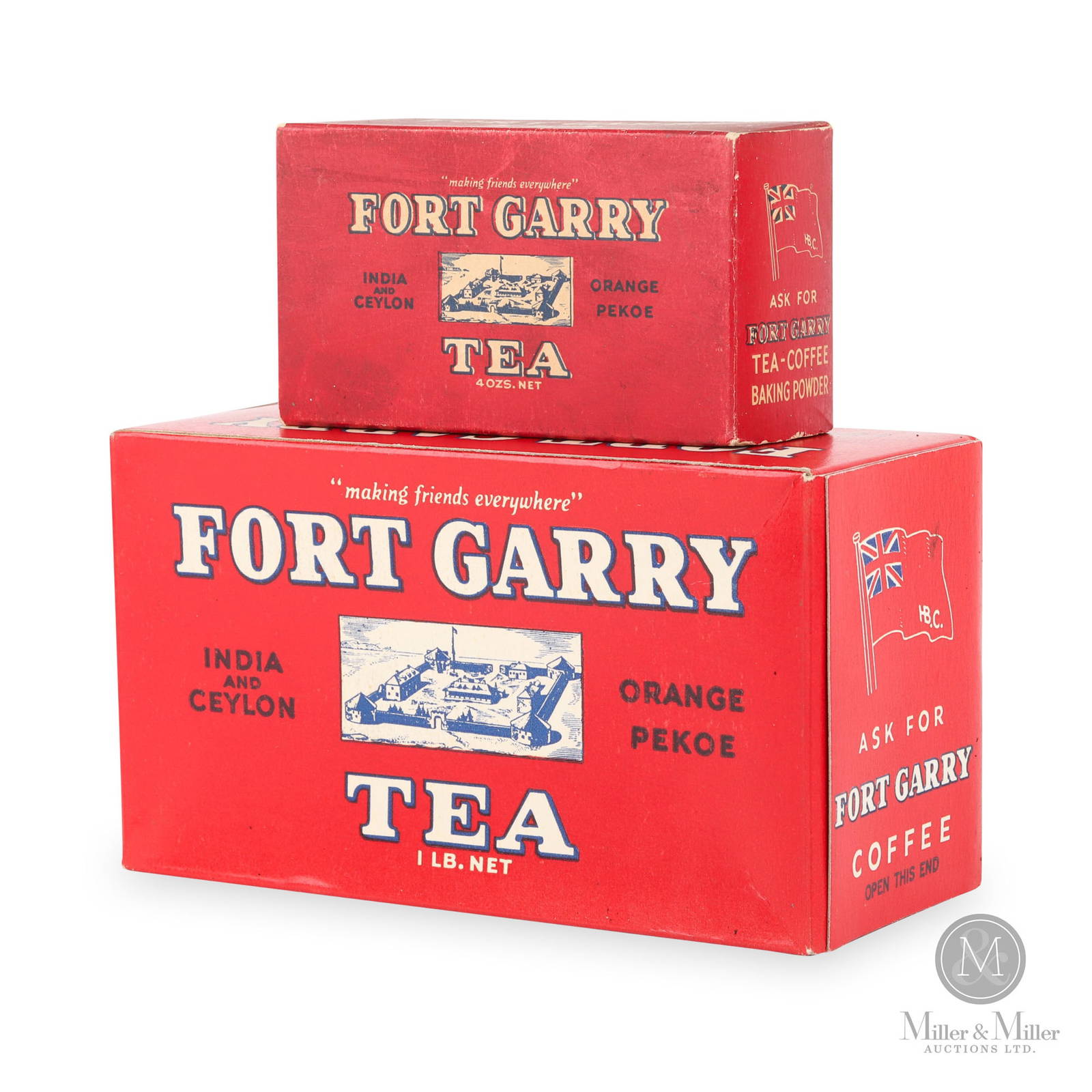 Hudson's Bay Co. Fort Garry 4oz & 1 Lb Tea Boxes Auction