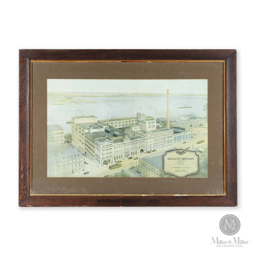Molson's Brewery Montreal Factory Scene Lithograph