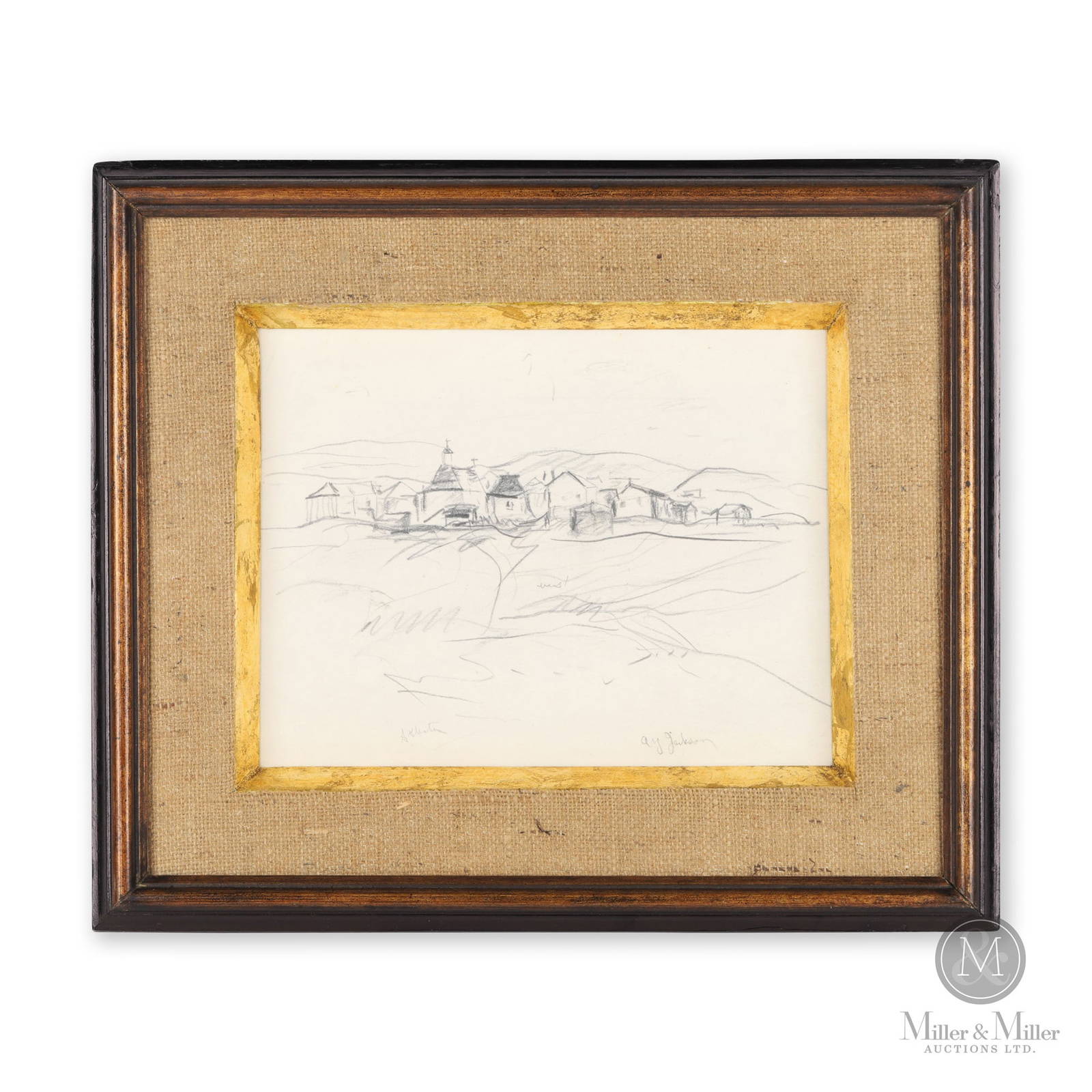 Working Pencil Sketch "alberta" By A.y. Jackson (canadian, 1882-1974 ...