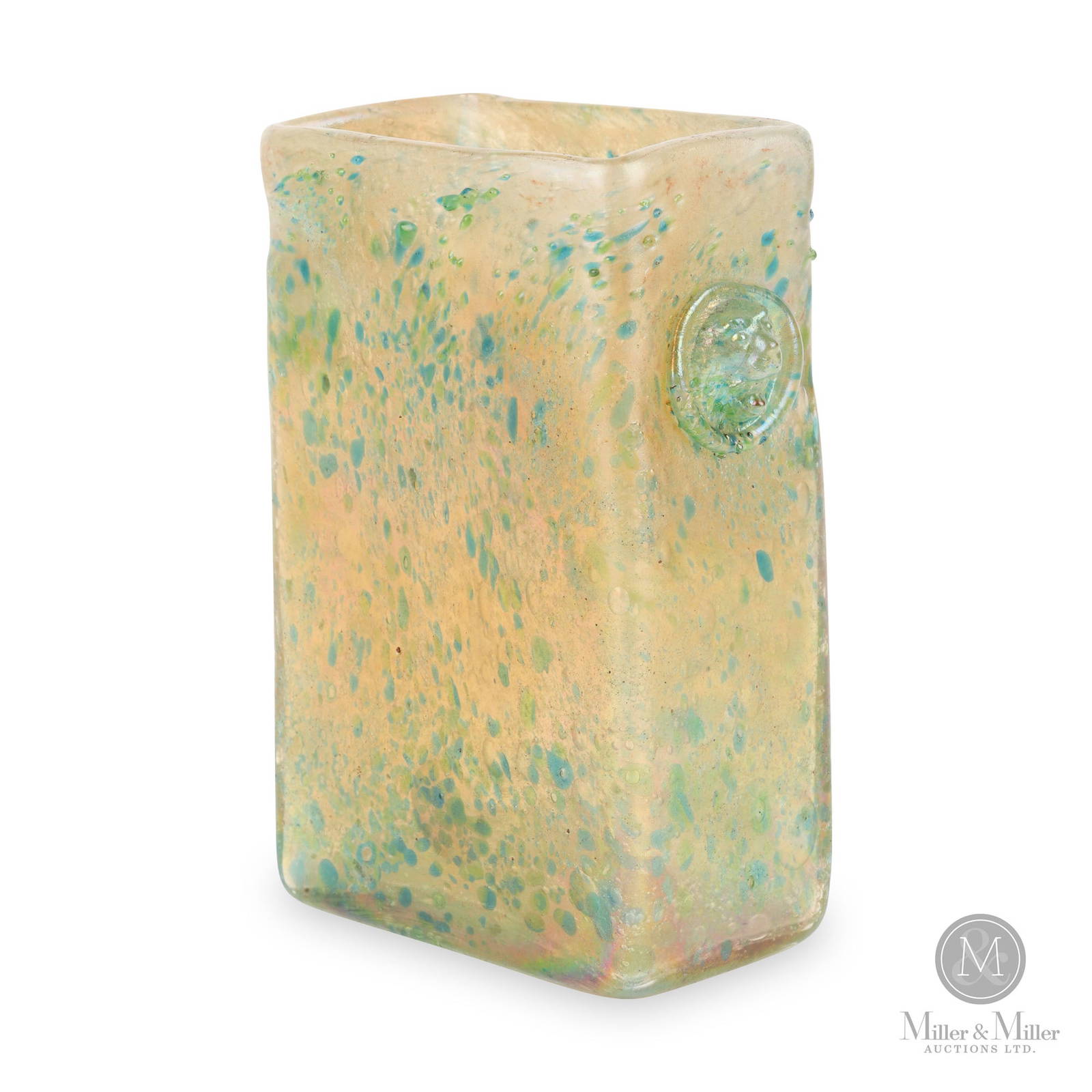French Iridescent Art Glass Vase Auction