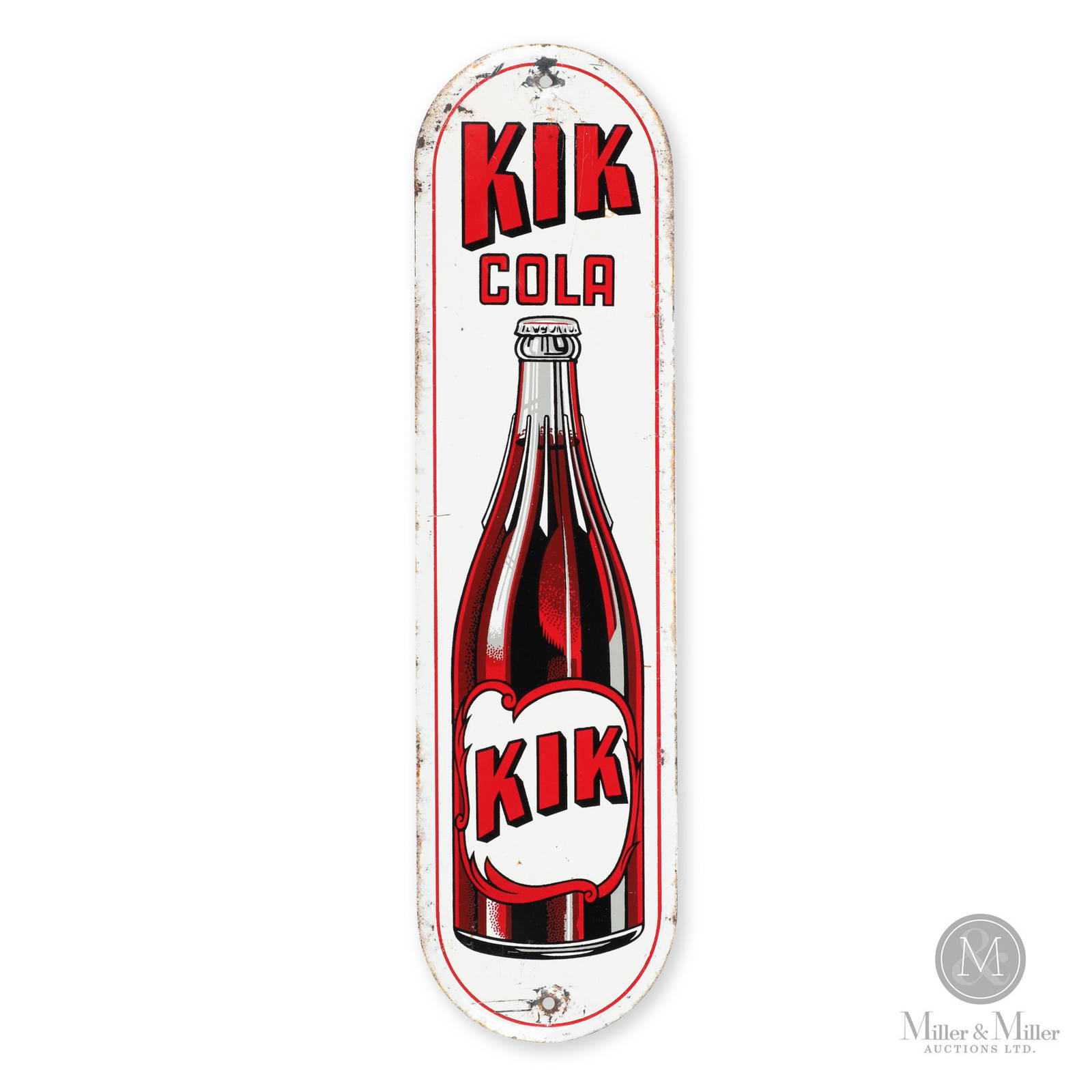 Kik Cola Door Push Sign Auction
