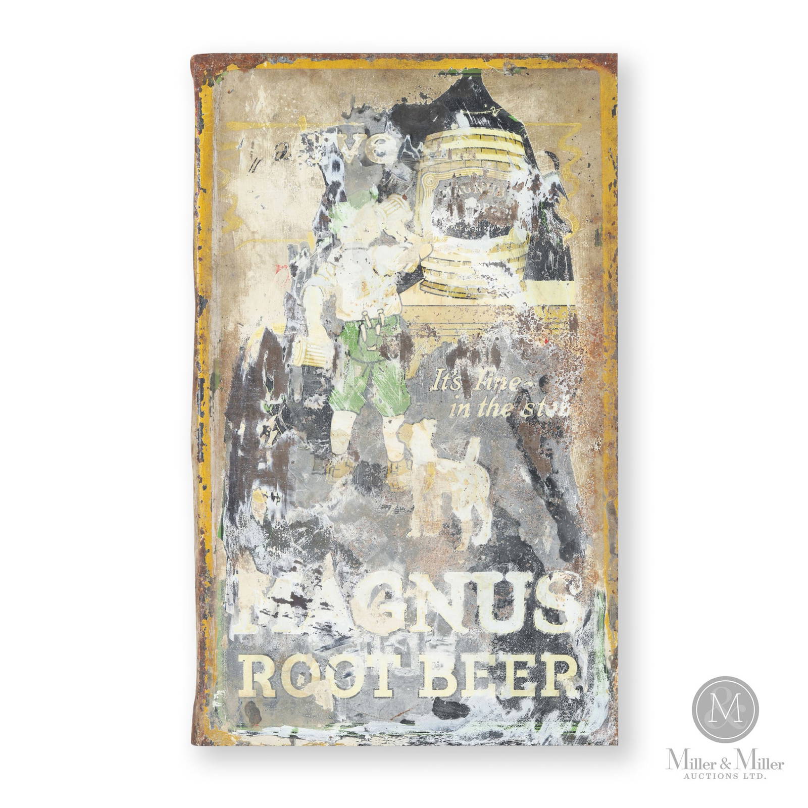 Magnus Root Beer Trade Flange Sign Auction