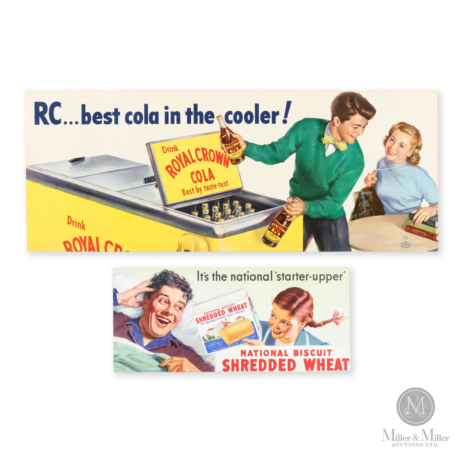 Royal Crown Cola & Nabisco Trolley Card Signs Auction