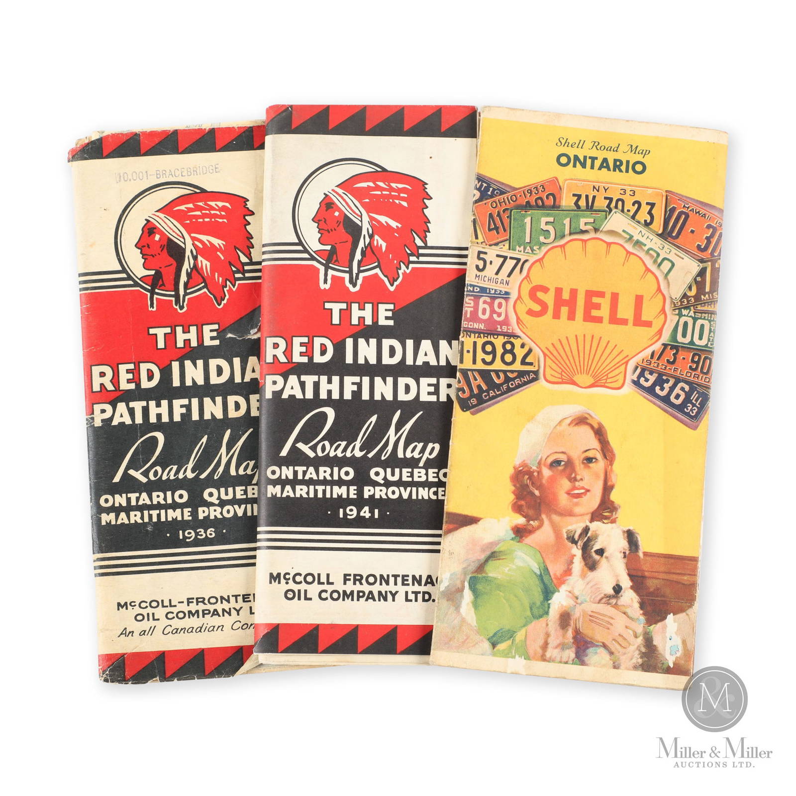 Red Indian Pathfinder & Shell Ontario Road Maps Auction