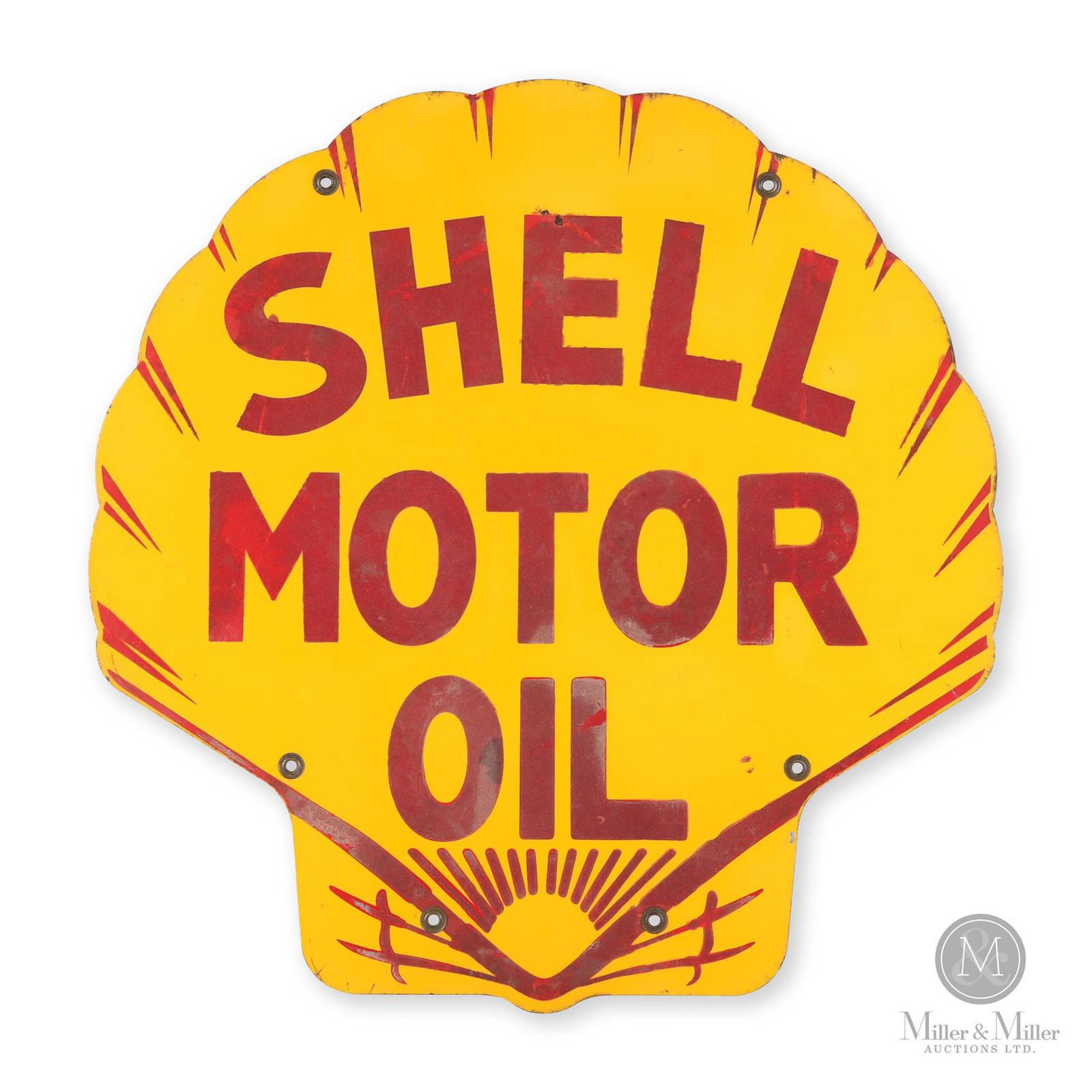 Shell Motor Oil "clamshell" Sign Auction