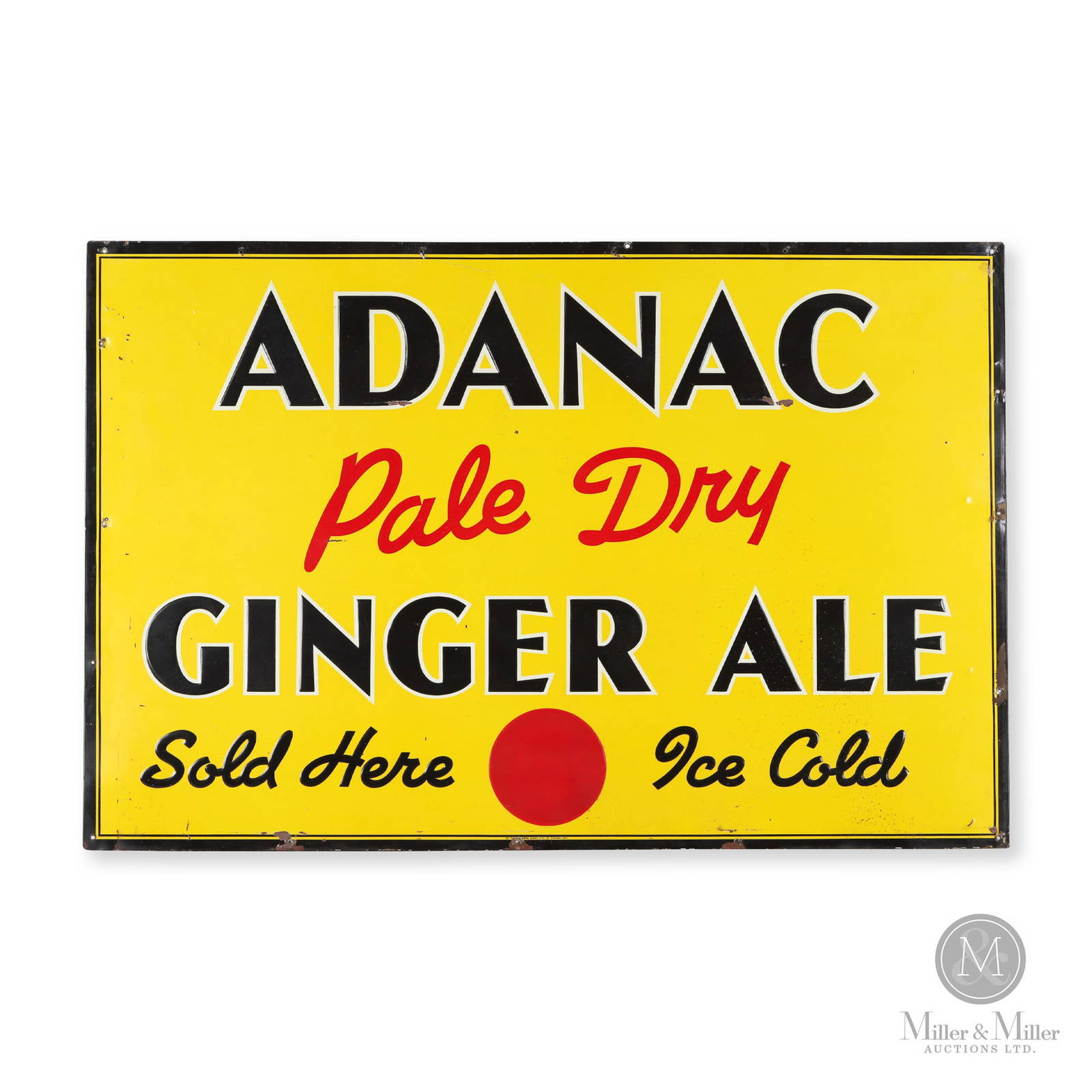 Adanac Pale Dry Ginger Ale Sign Auction
