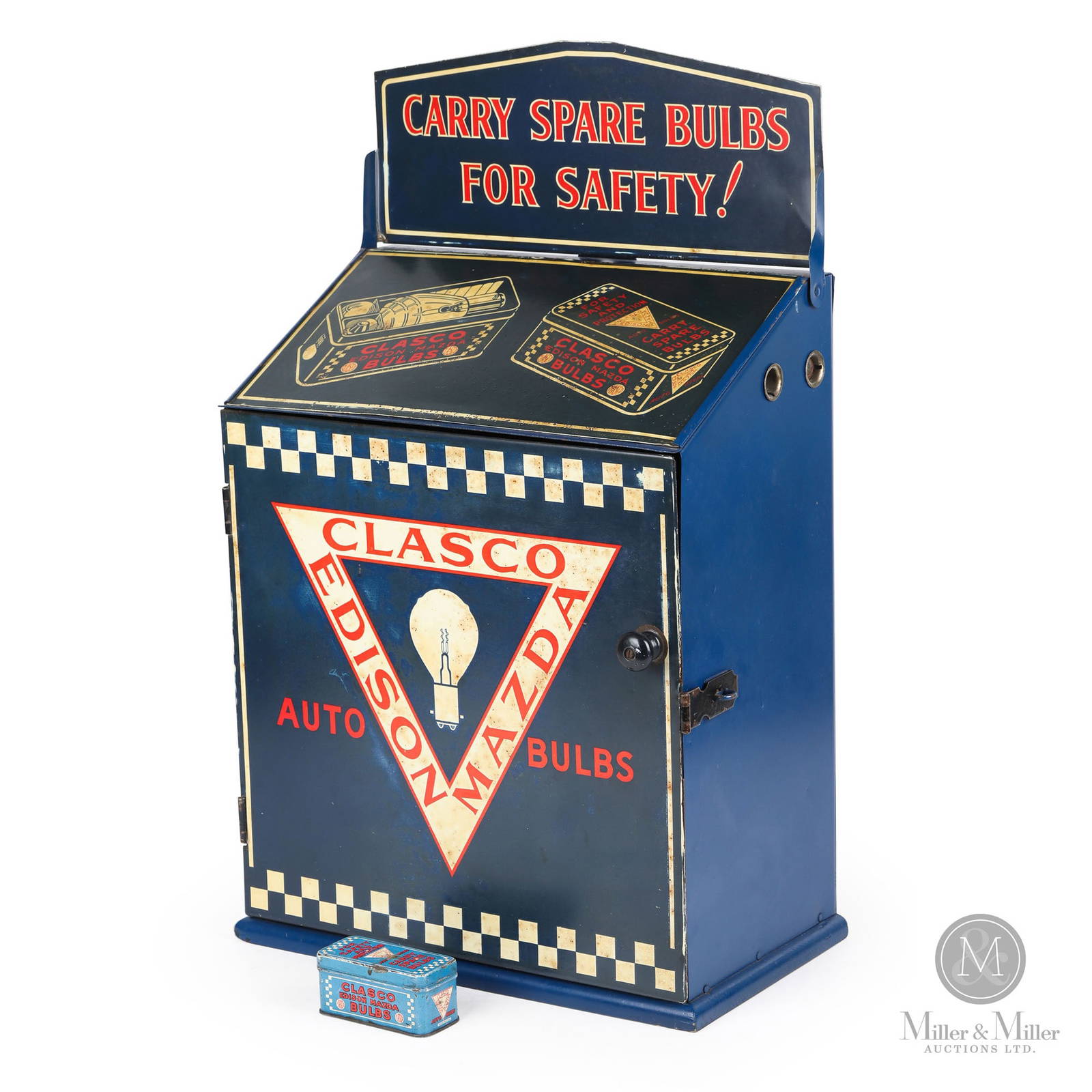 Clasco Edison Mazda Automobile Lamps Display Cabinet Auction