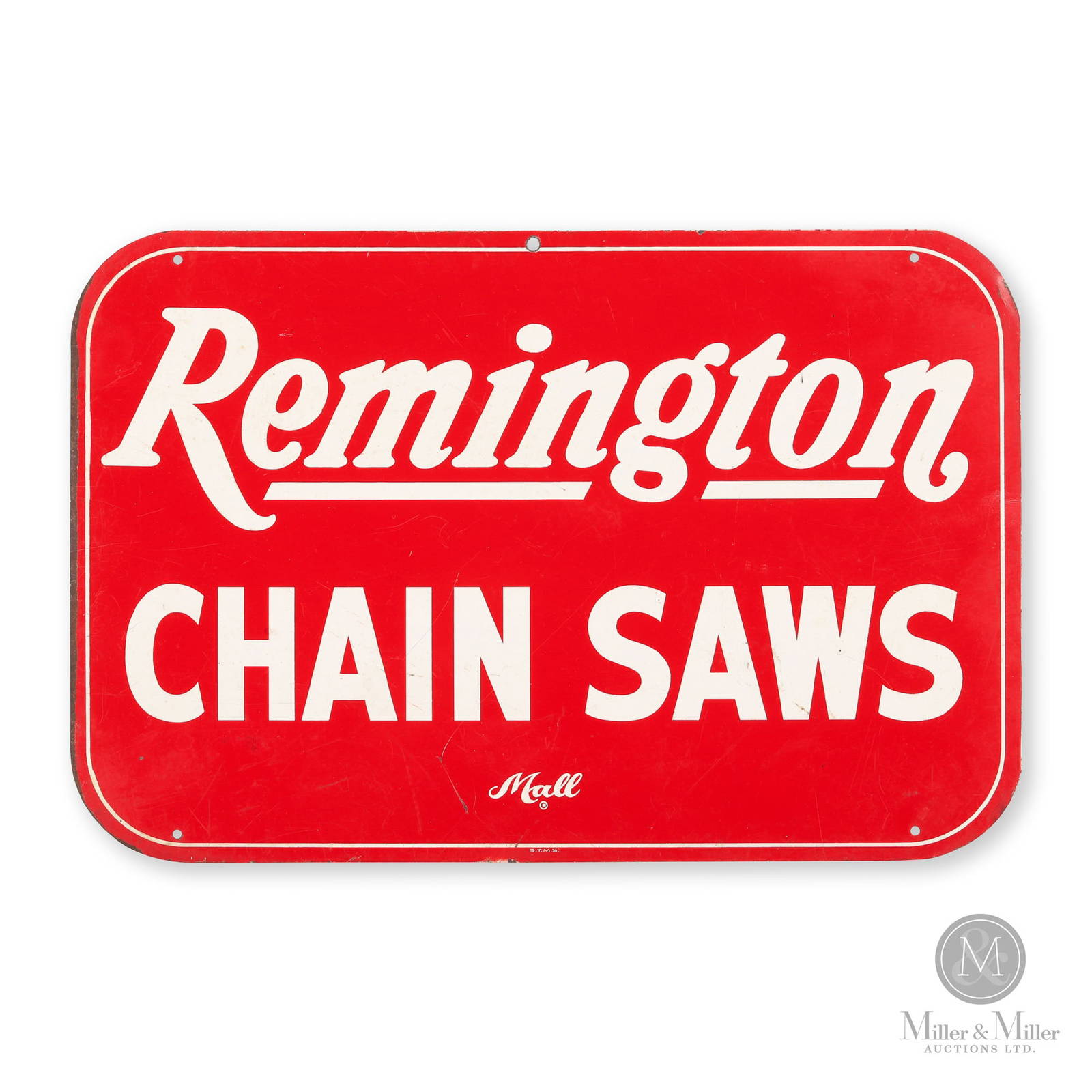 Remington Chain Saws Sign Auction