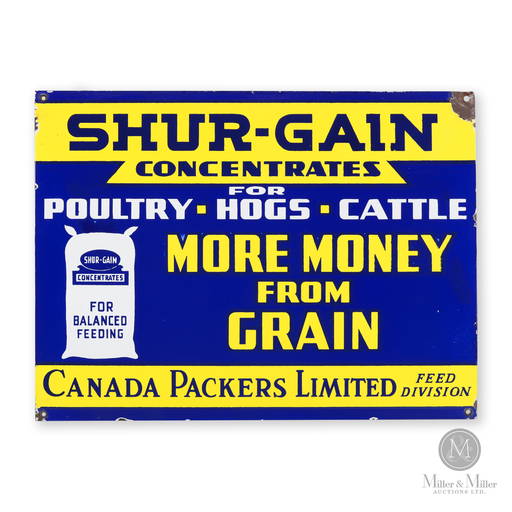 Shur Gain Concentrates Feed Sign