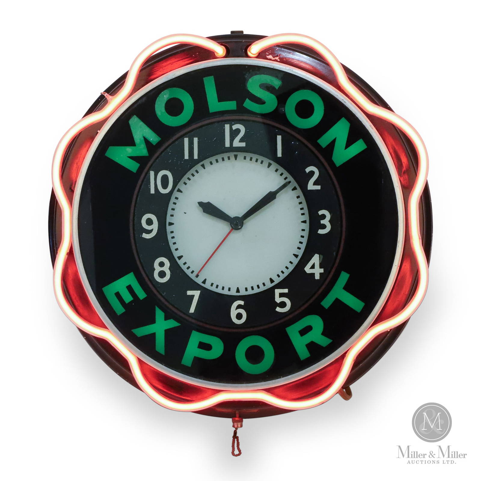 Molson Export Beer Neon Clock Auction