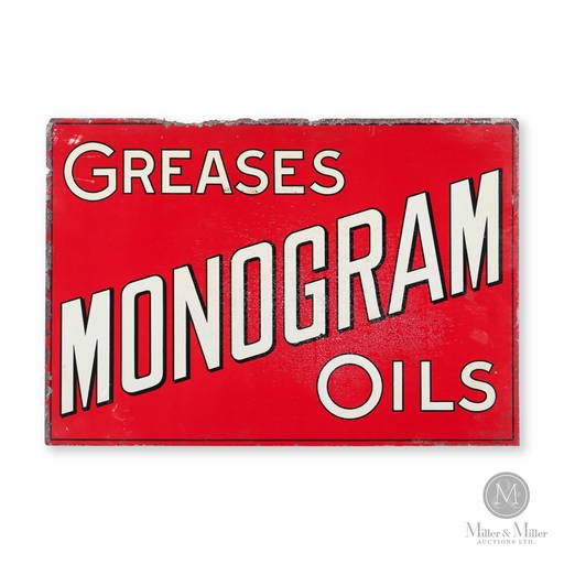 Monogram Greases & Oils Sign