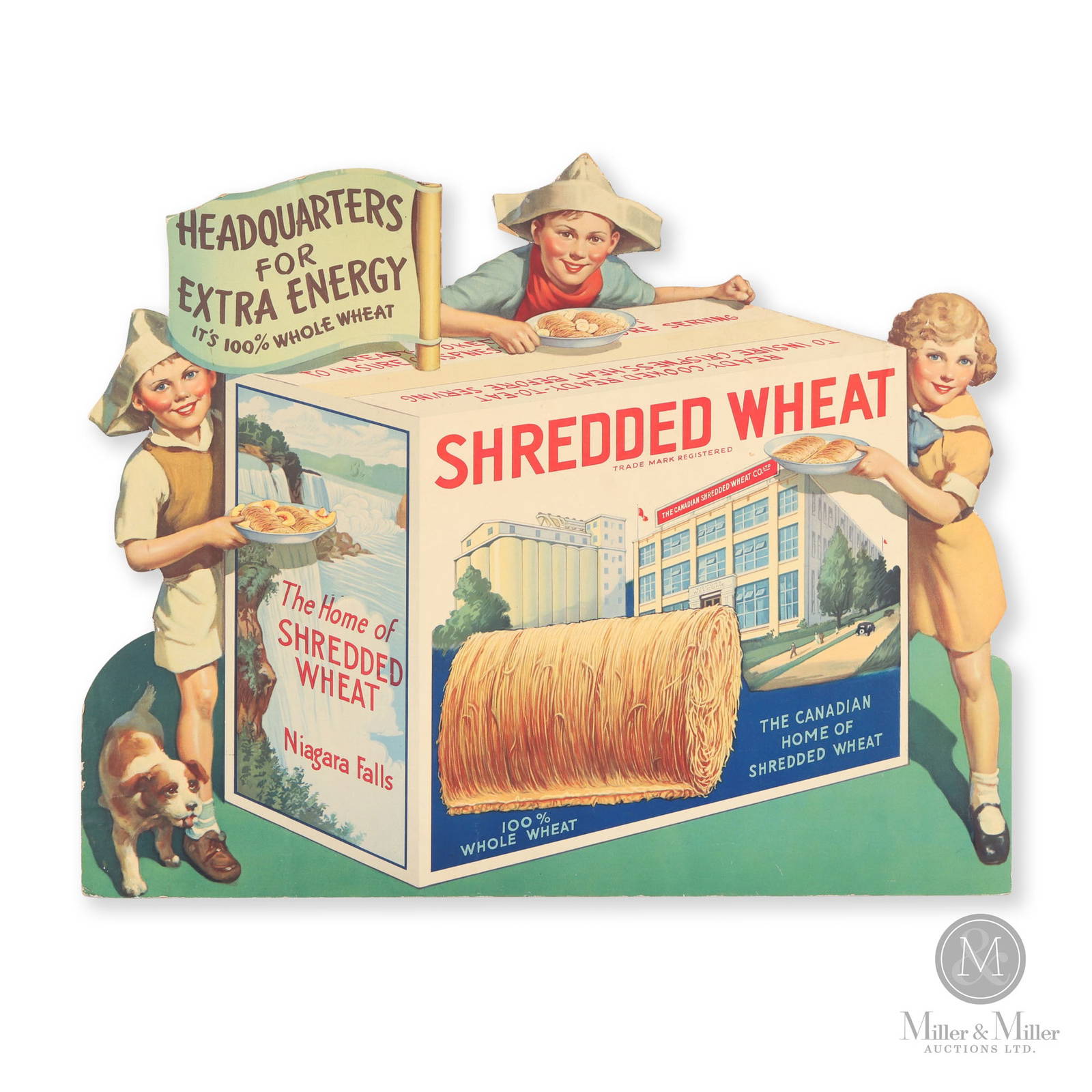 Canadian Shredded Wheat Die-cut Cardboard Easel Sign Auction