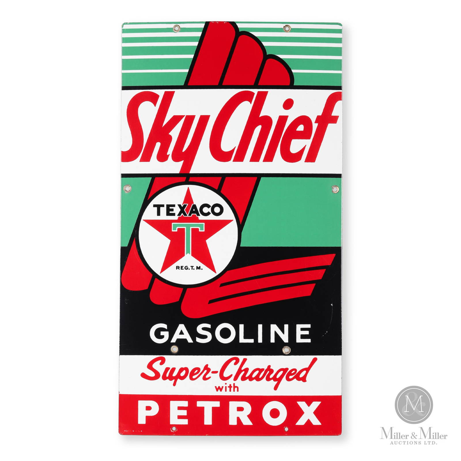 Texaco Sky Chief Gasoline Pump Sign Auction