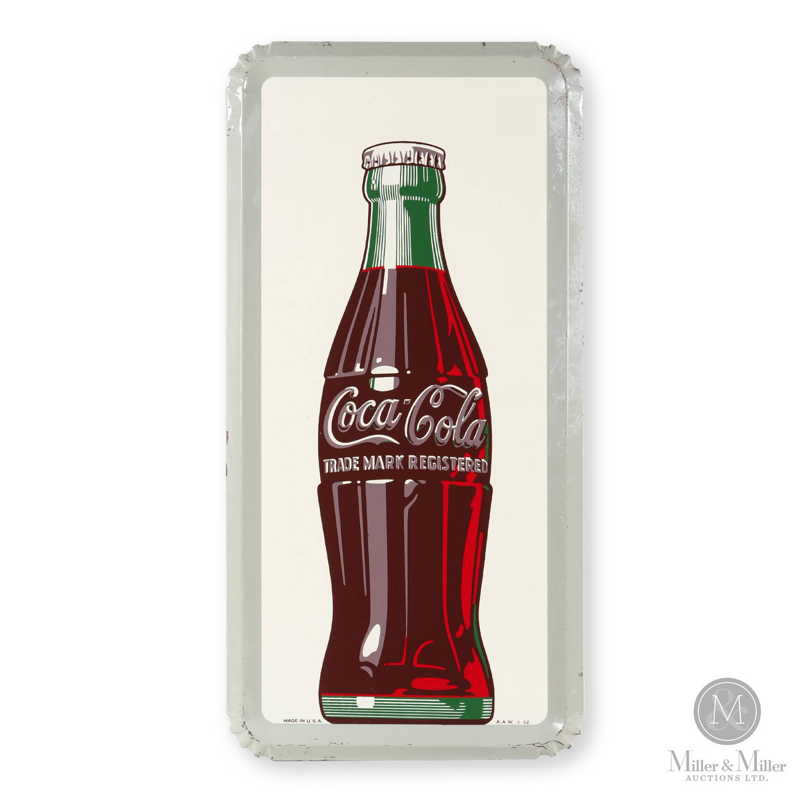 Coca-cola Vertical Bottle Sign Auction