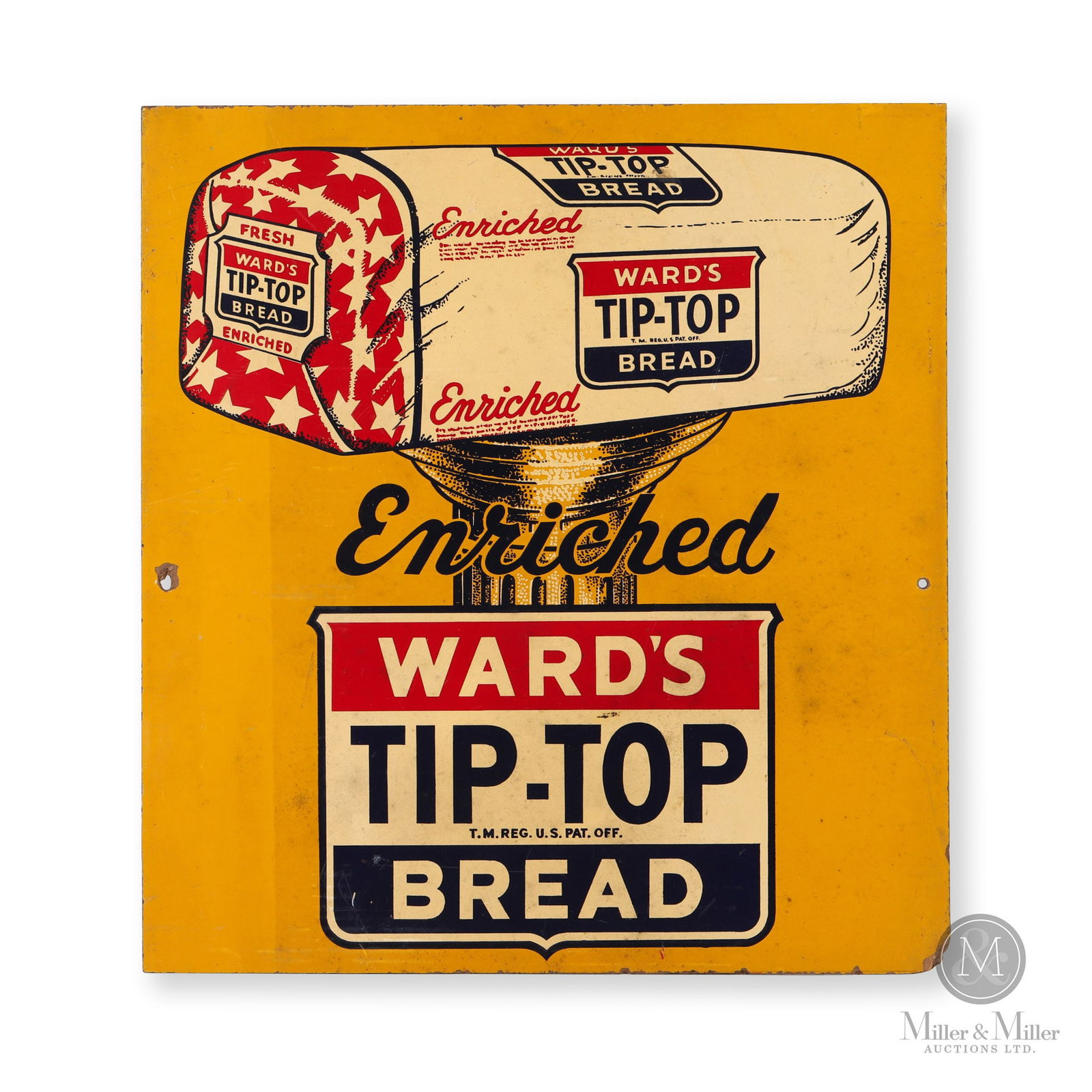 Ward's Tip-top Bread Sign Auction