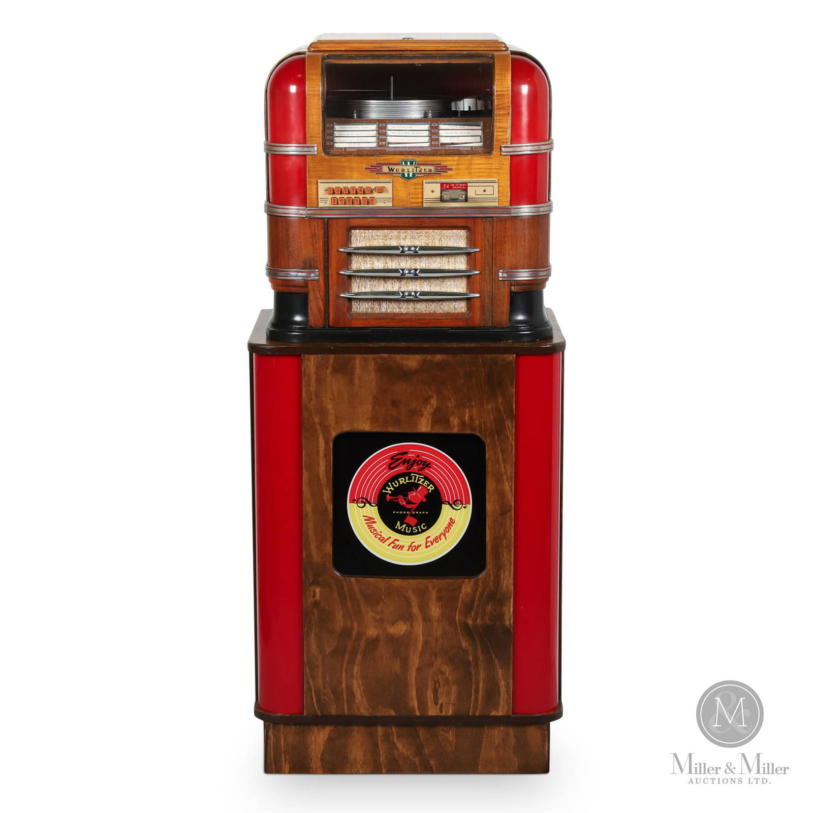 Wurlitzer 61 "countertop" Jukebox On Stand Auction