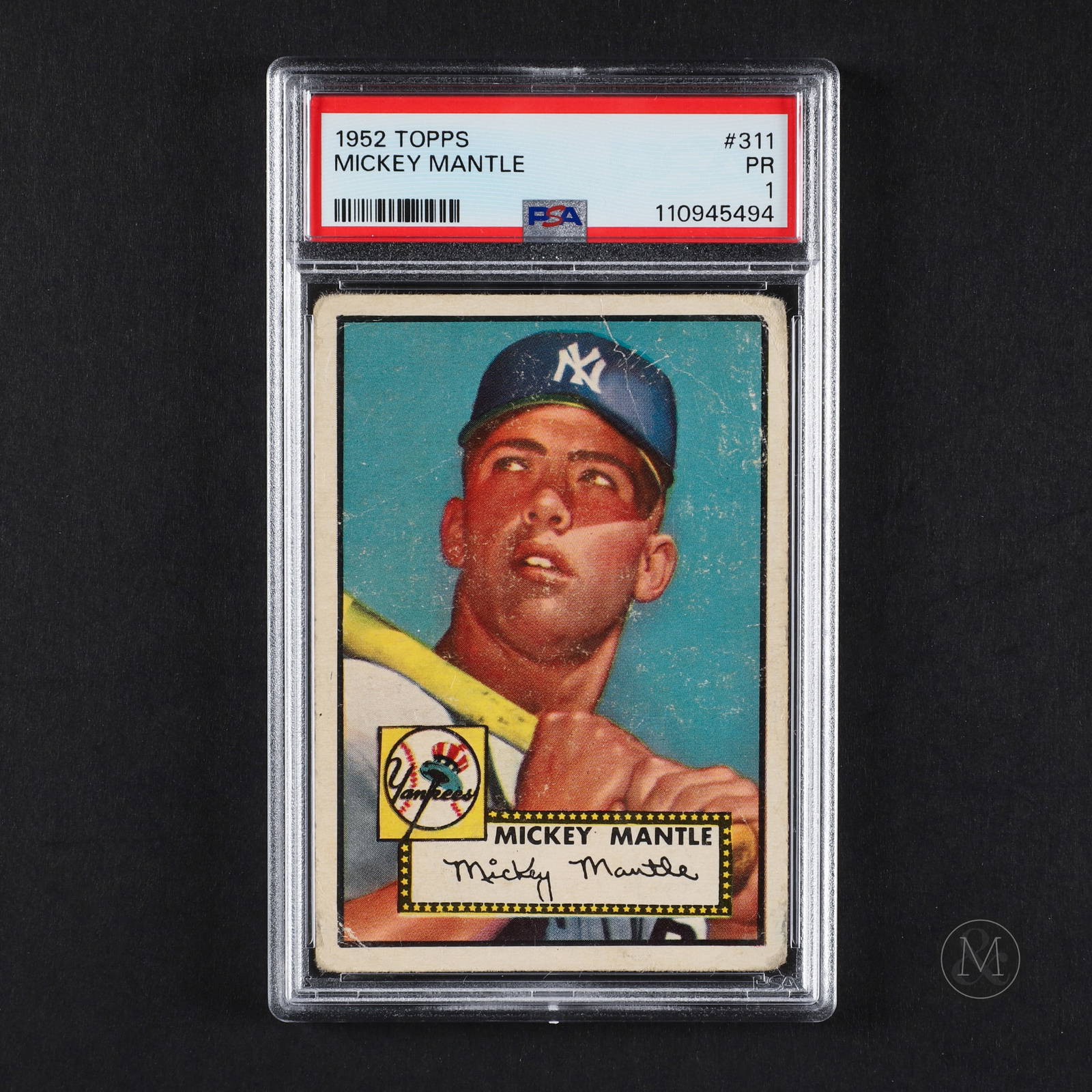 *preview Lot* 1952 Topps #311 Mickey Mantle Auction