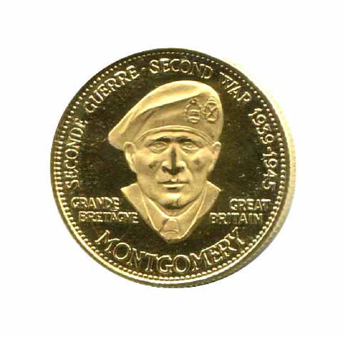 WWII Commemorative Proof Gold Medal 7g. 1958 Montgomery
