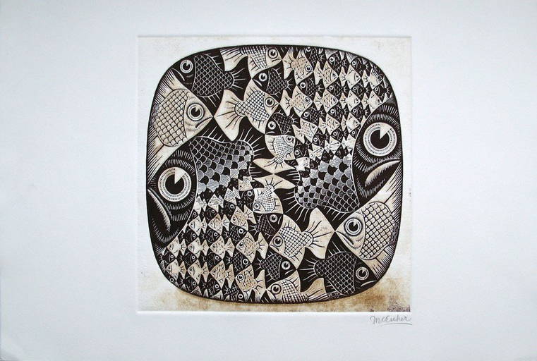 M.c. Escher Signed Etching