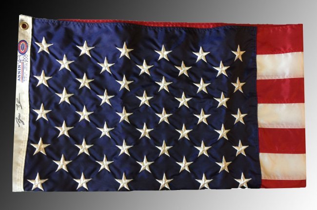 George W. Bush Signed American Flag