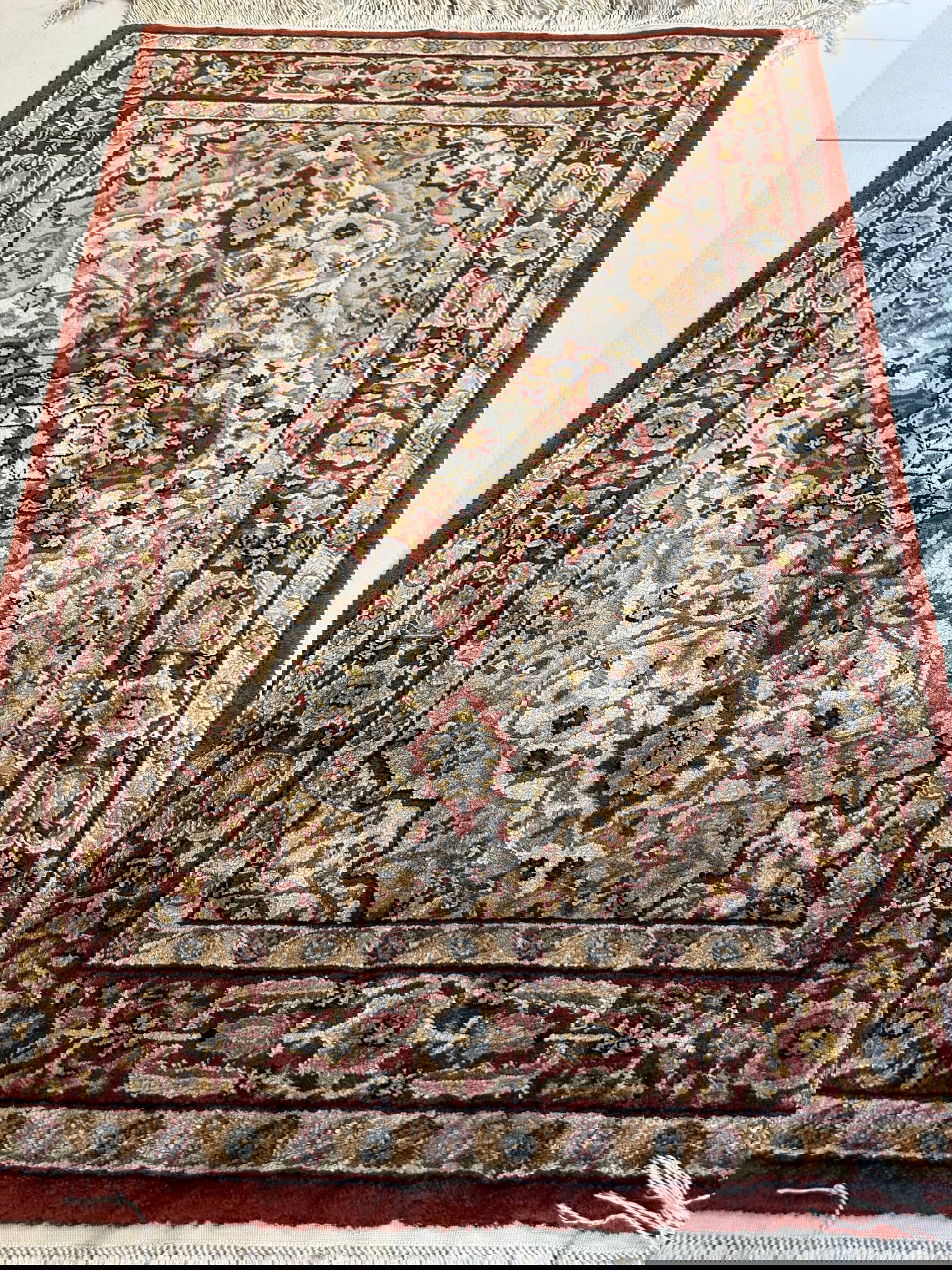 Hand Knotted Hereke Silk Rug 2x3 Ft Auction