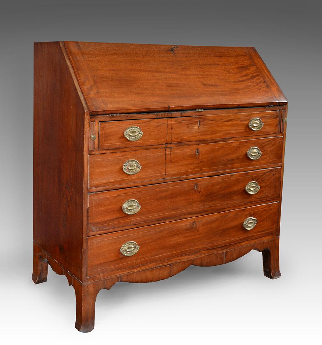 19th C. Hepplewhite Slant Top Desk