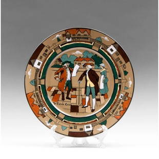 Buffalo Deldare Ware Circular Pottery Plate