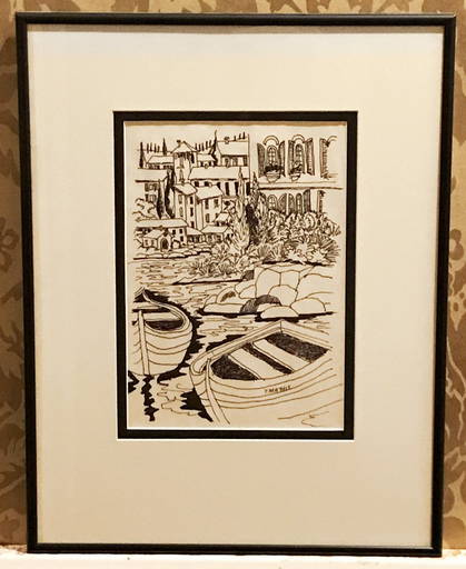 Vintage Pen And Ink Drawing, T. Mathis