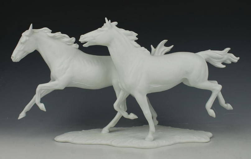 Kaiser Porcelain Figurine "running Horses"