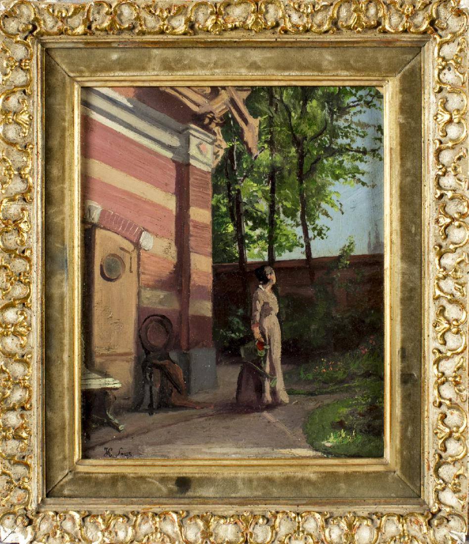 Henri Leys (Belgium,1815-1869) oil painting