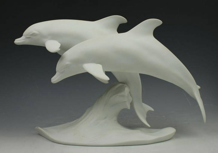 Kaiser Porcelain Figurine 509 "two Dolphins"