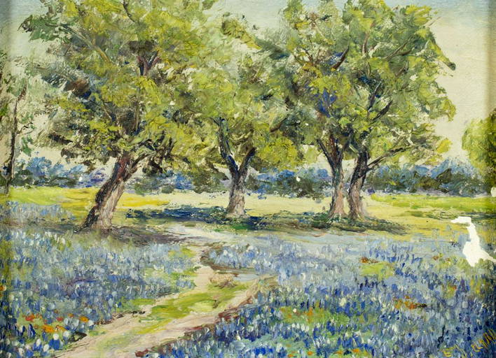 Emily Dillard (texas,1879 1968) Oil Painting