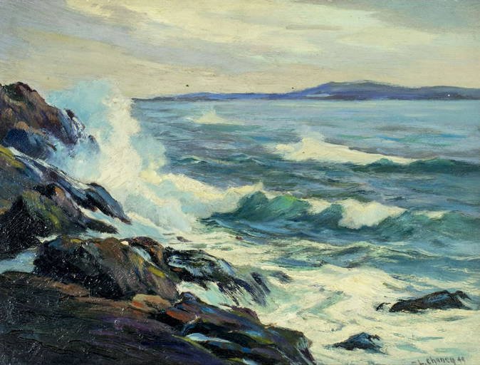 Lester Chaney (hungary,il,me,1907 1998) Oil Painting