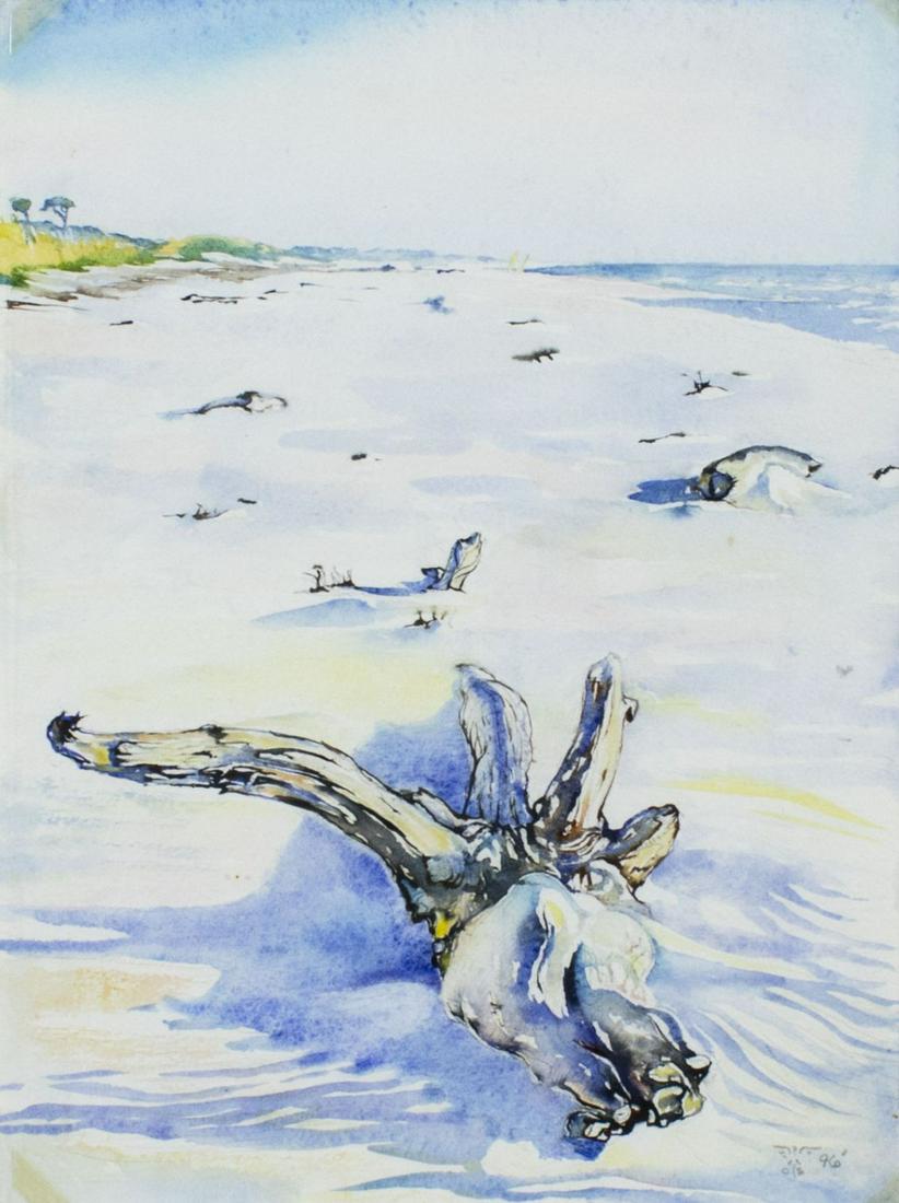 Christopher Inglis Stebly (ms,hawaii,b 1967) Watercolor Painting