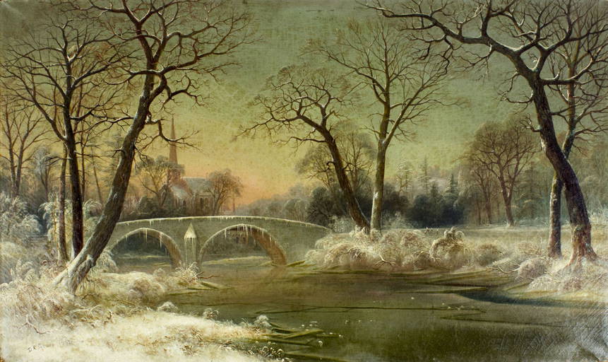 Daniel Grose (dc,canada,1838 1900) Oil Painting Antique