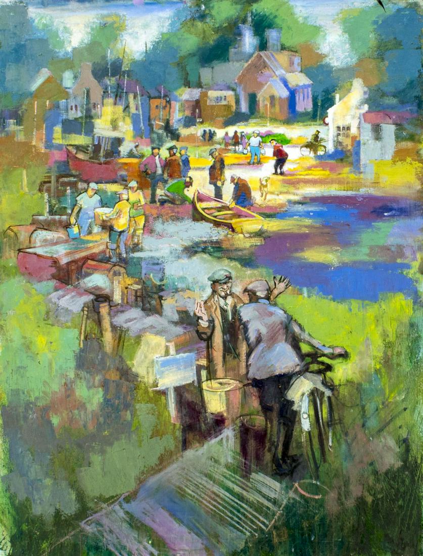 John Reilly (NY,NJ,1942-2021) oil painting (#0138) on Jan 02, 2023 ...