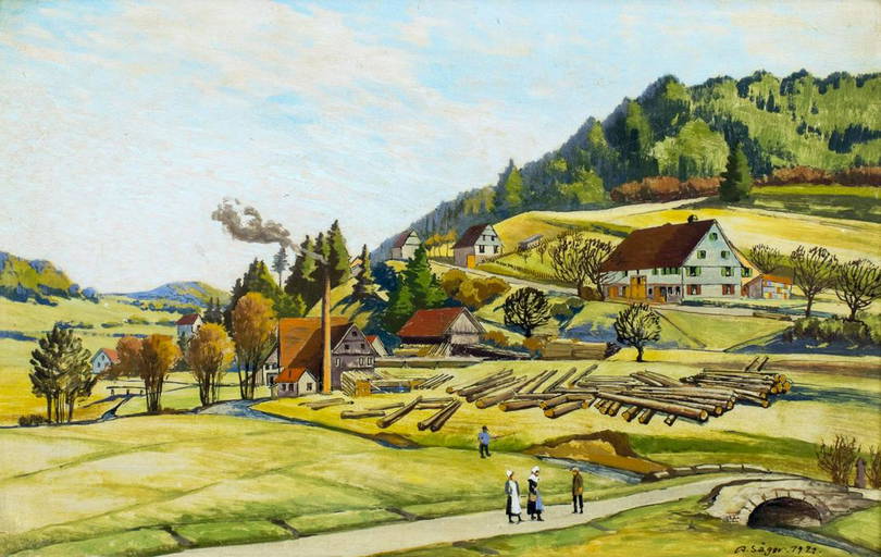 A Sager (German, early 20C) oil painting (#0671) on Jan 02, 2023 ...