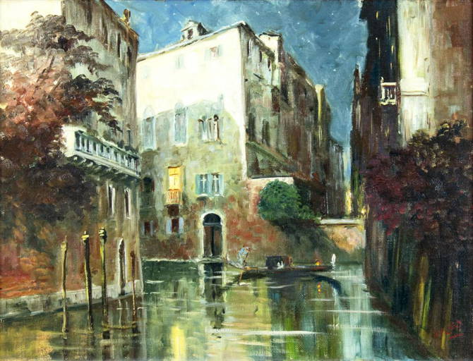 Dileo (italy,20c) Oil Painting