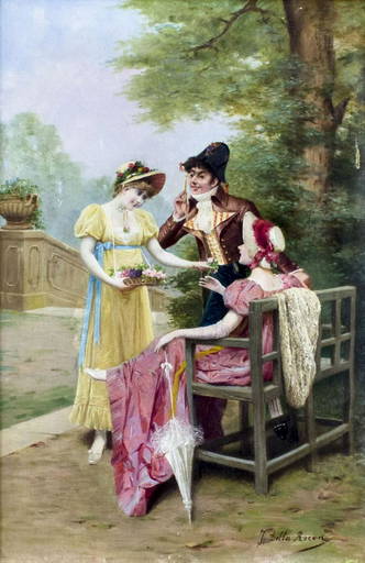 Giovanni Della Rocca (italy,1788 1858) Oil Painting Antique