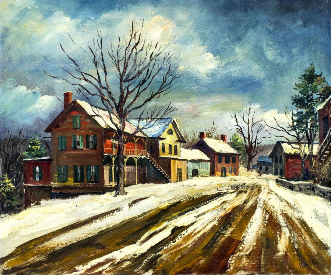 Stephen Story (ny,1915-1988) Oil Painting Auction