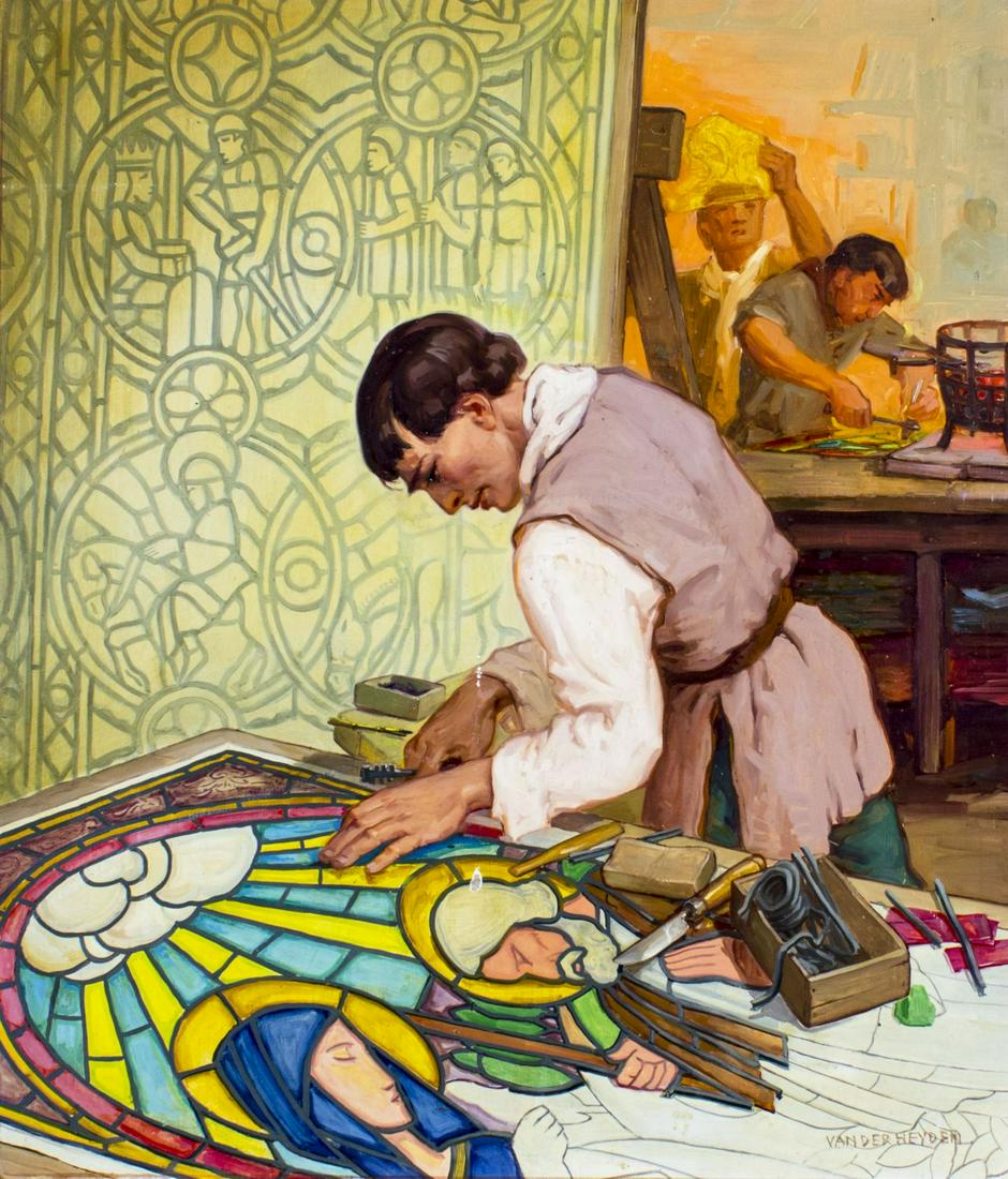 Gerardus Van Der Heyden (us,1885-1981) Oil Painting Auction